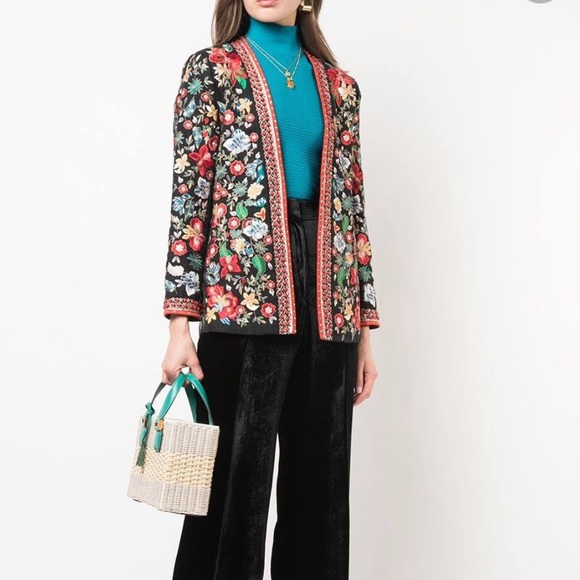 Alice + Olivia | Jackets & Coats | Aliceolivia Floral Embroidered ...